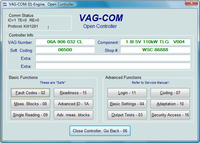 VCDS-screenshot - Auto Test Tools